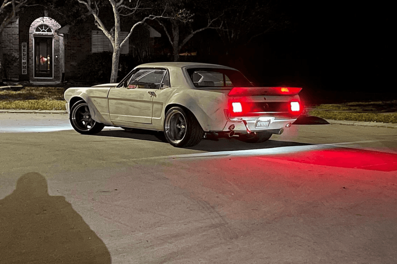 Vintage Widebody Ford Mustang Gets Coyote V8 Heart Transplant In A Shed ...